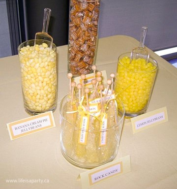 Yellow Desserts for a Yellow Dessert Table - Life is a Party