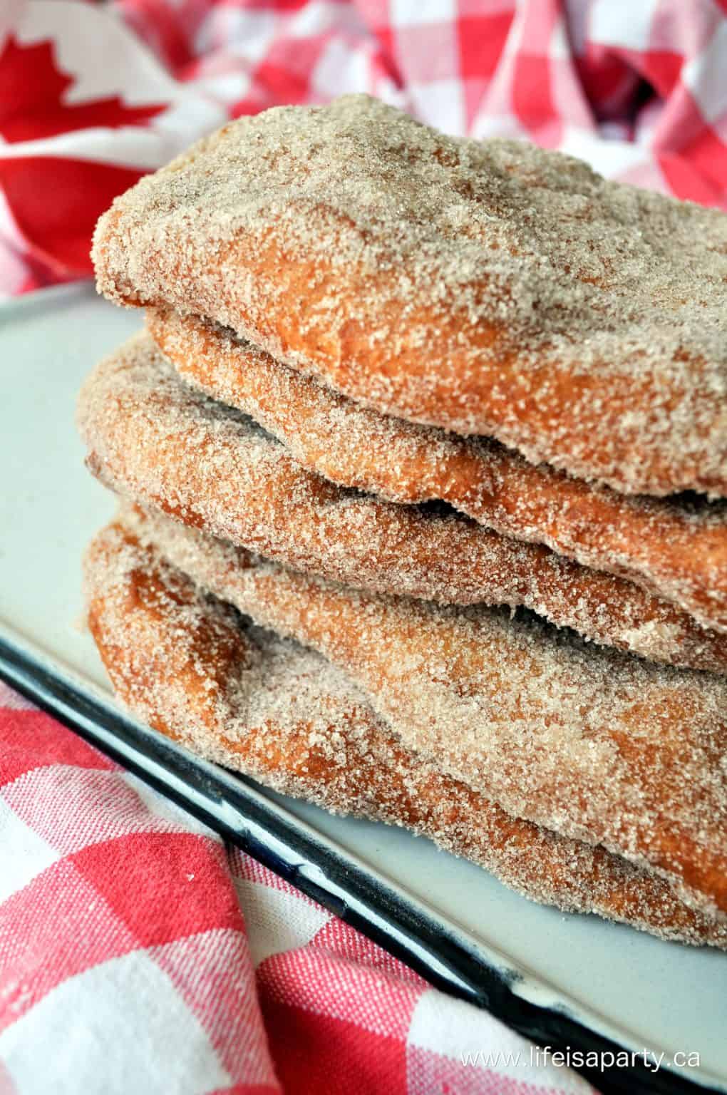 Homemade Canadian Fried Dough -Beaver Tails Recipe - Life is a Party