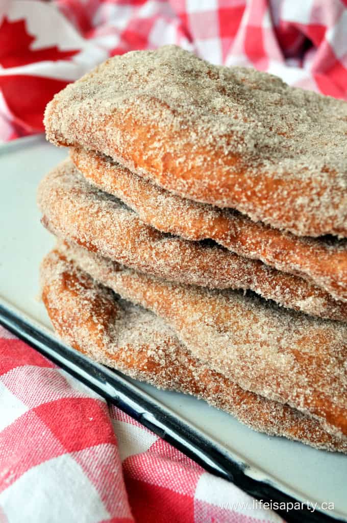 Homemade Canadian Fried Dough -Beaver Tails Recipe - Life is a Party