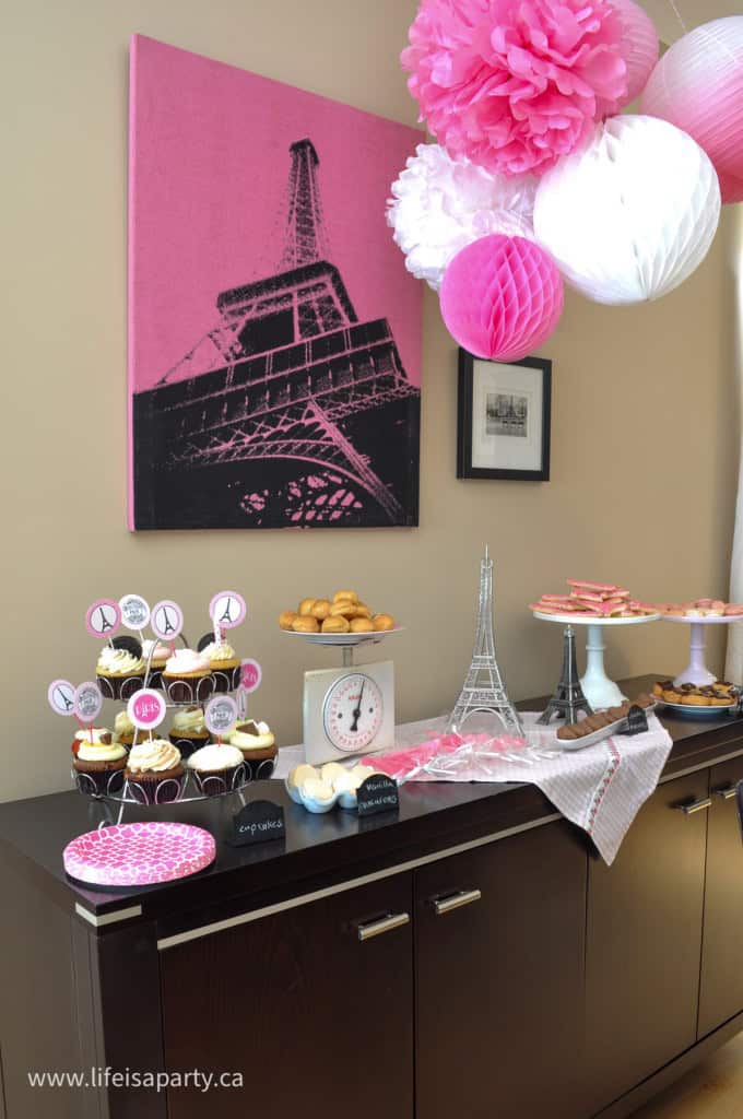 Paris Birthday Party Food -French Menu Ideas Kid Friendly