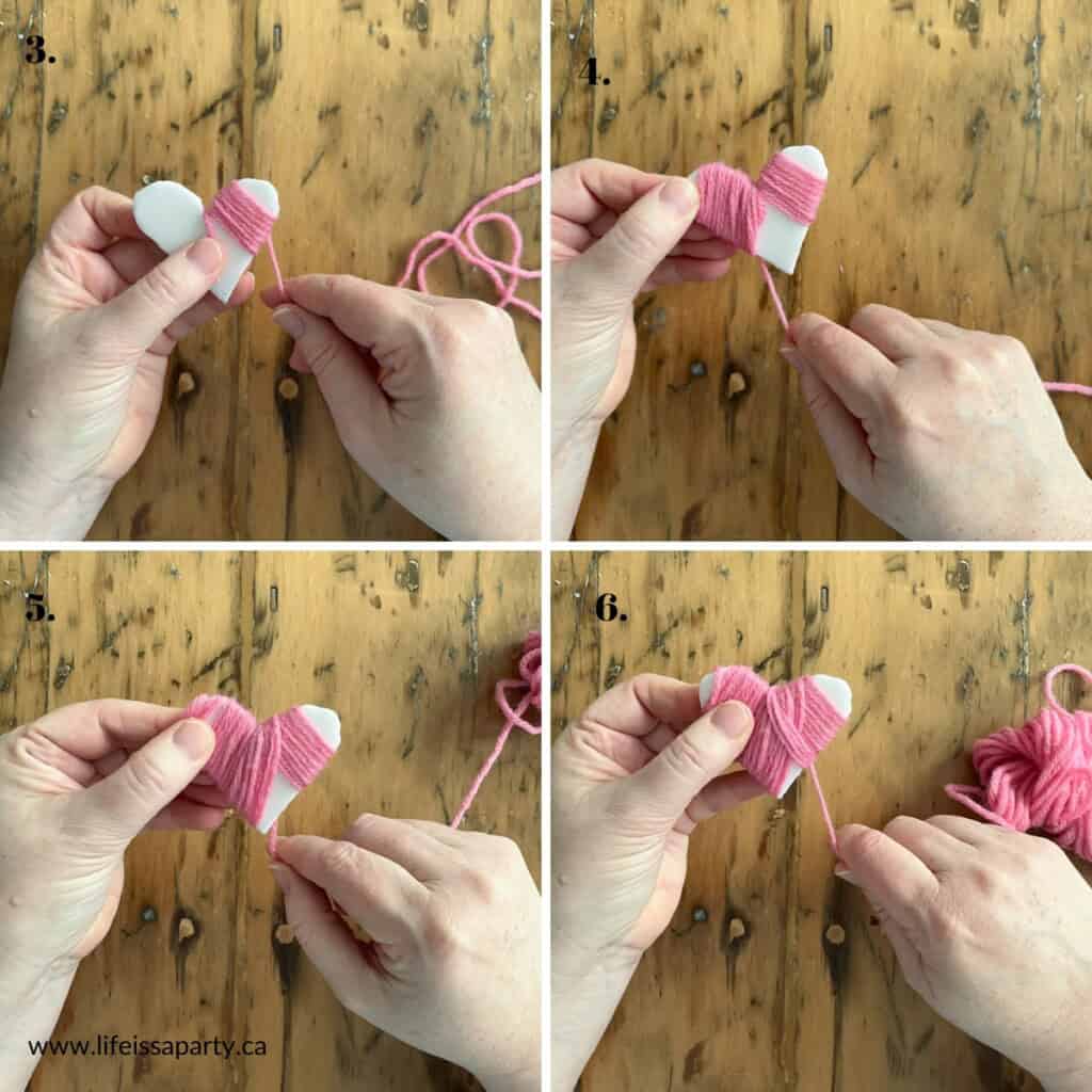 Yarn Hearts Valentine's Day Craft