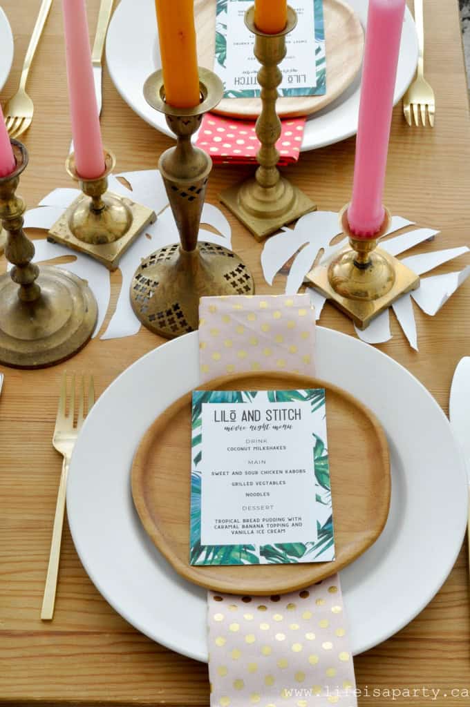 Lilo and Stitch Themed Dinner and Movie Night - Life is a Party