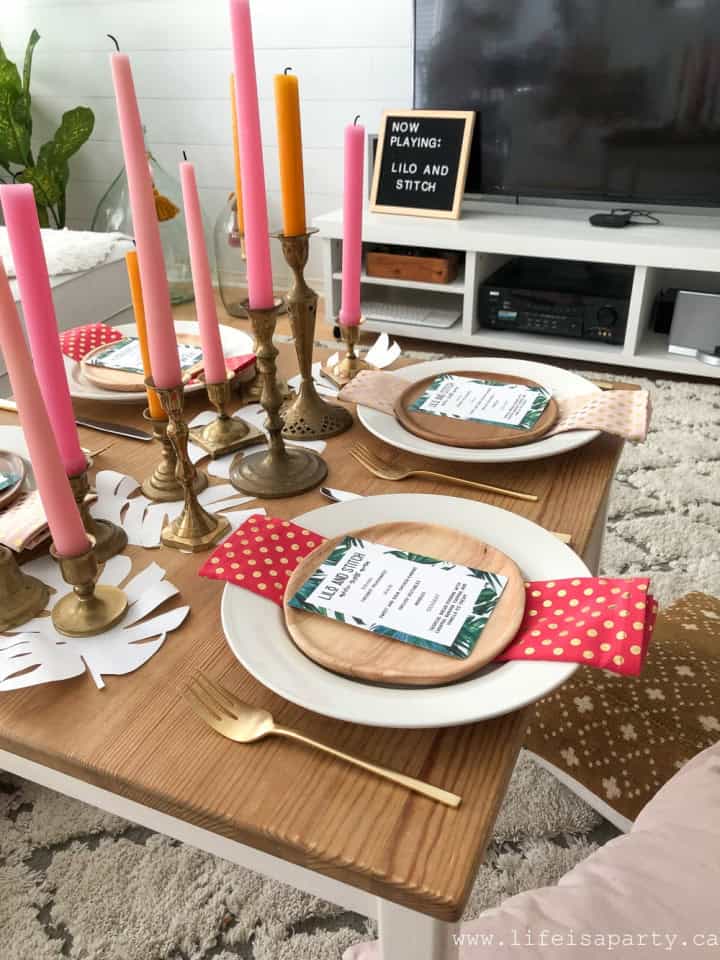 Lilo and Stitch Themed Dinner and Movie Night - Life is a Party