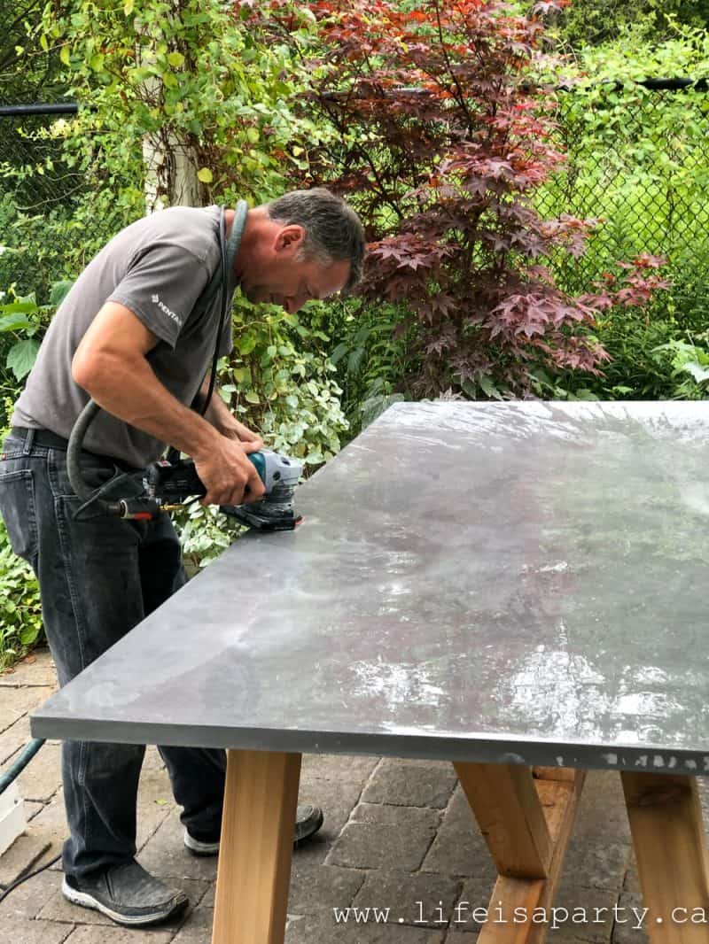 DIY Concrete Outdoor Table - Life is a Party
