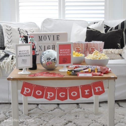 Free Movie Night Printables - Life is a Party