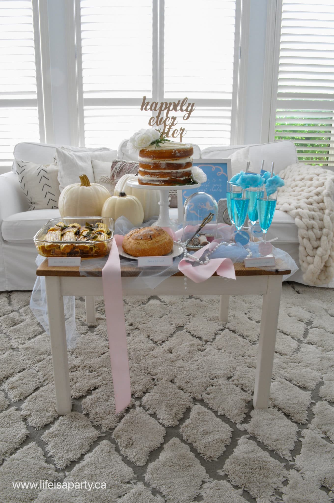 Simple Wedding Cake and DIY Wood Wedding Cake Topper - Life is a Party