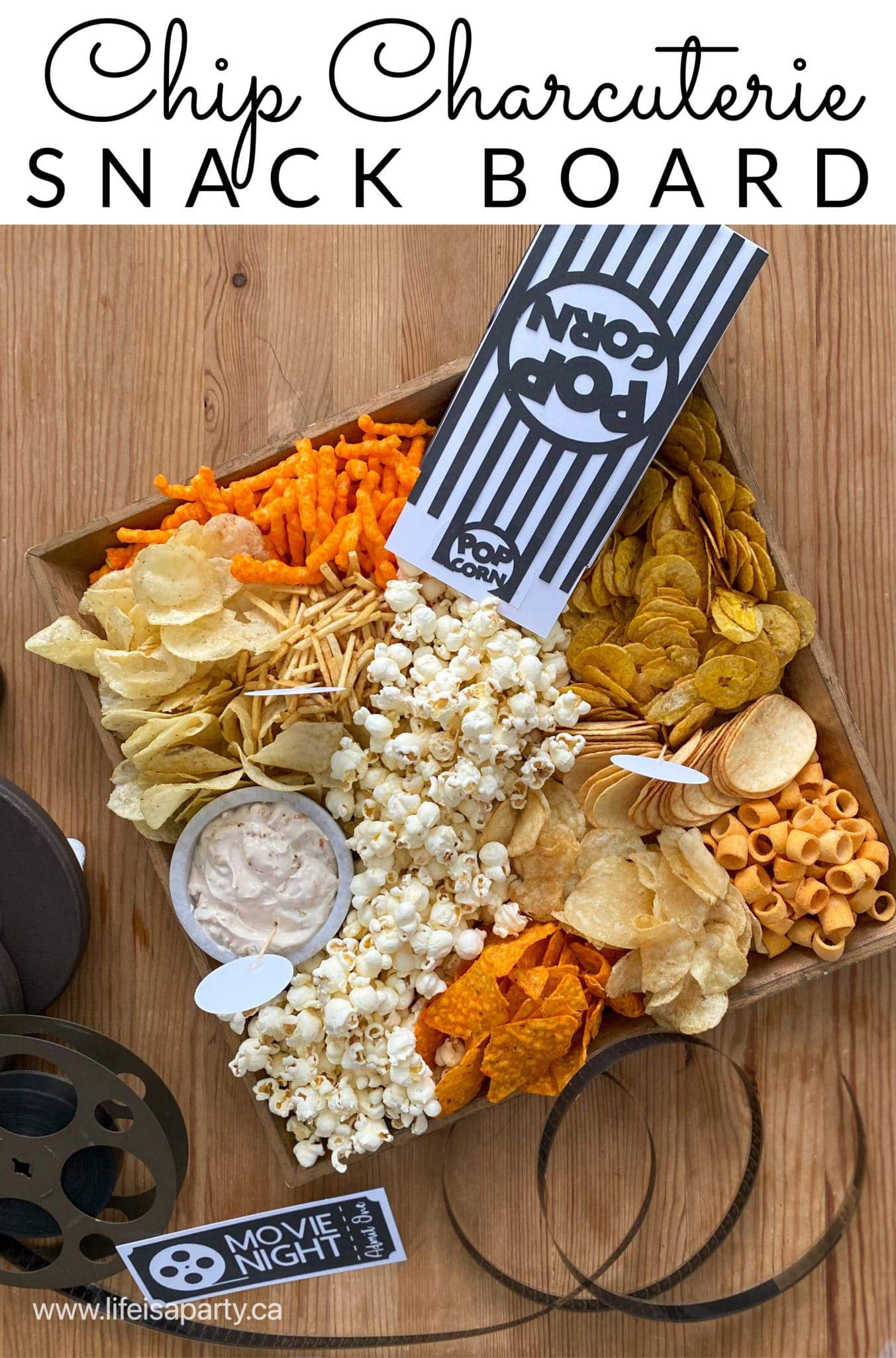 Chip Charcuterie Snack Board - Life is a Party