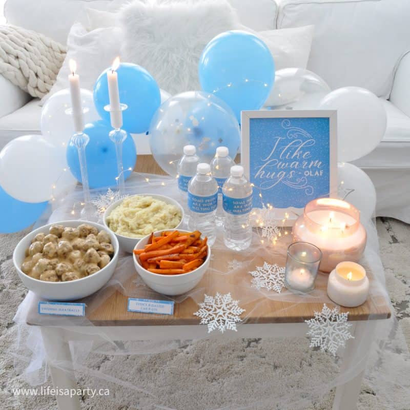 Frozen Themed Party -Dinner and Movie Night - Life is a Party