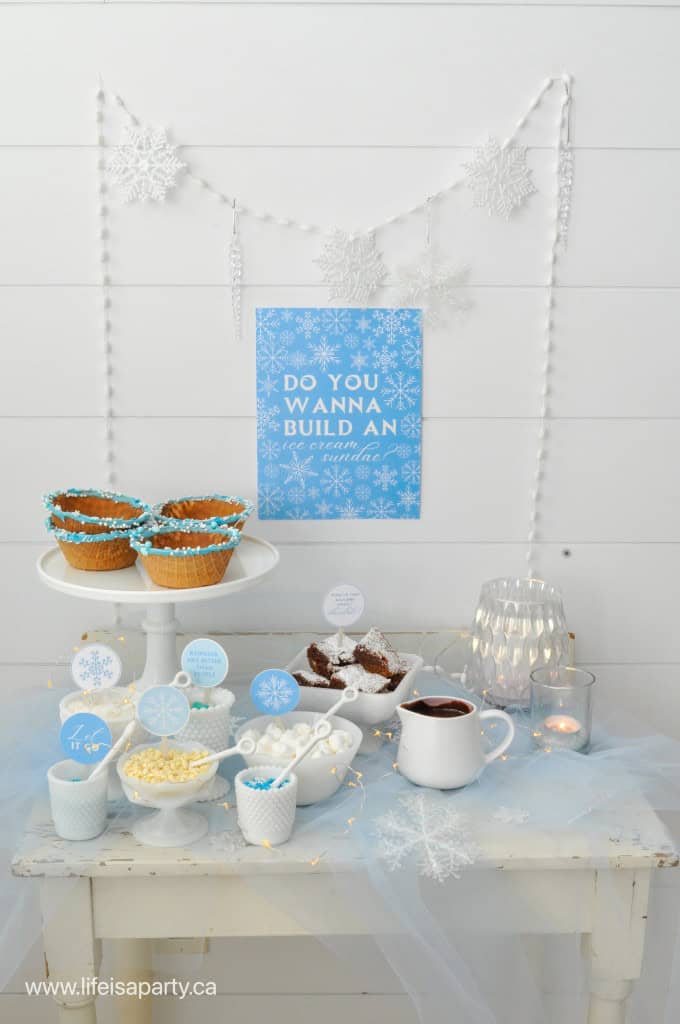 Frozen Themed Party -Dinner and Movie Night - Life is a Party