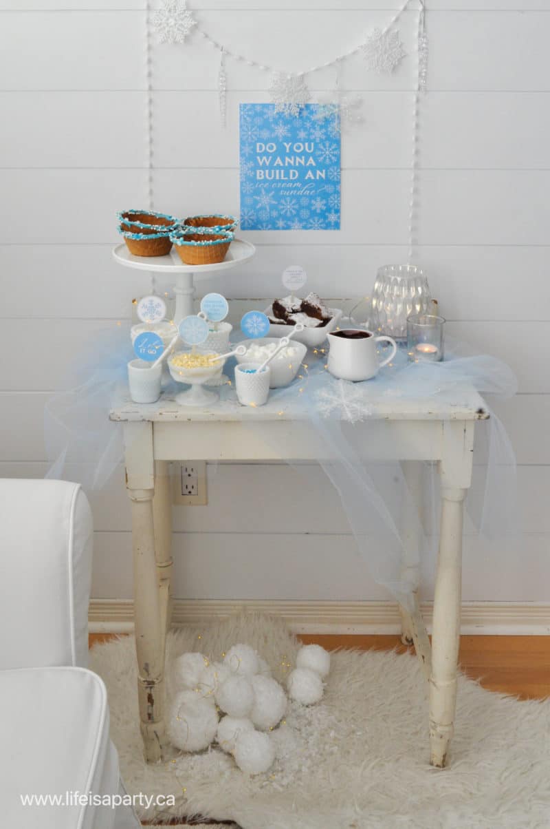 Frozen Themed Party -Dinner and Movie Night - Life is a Party