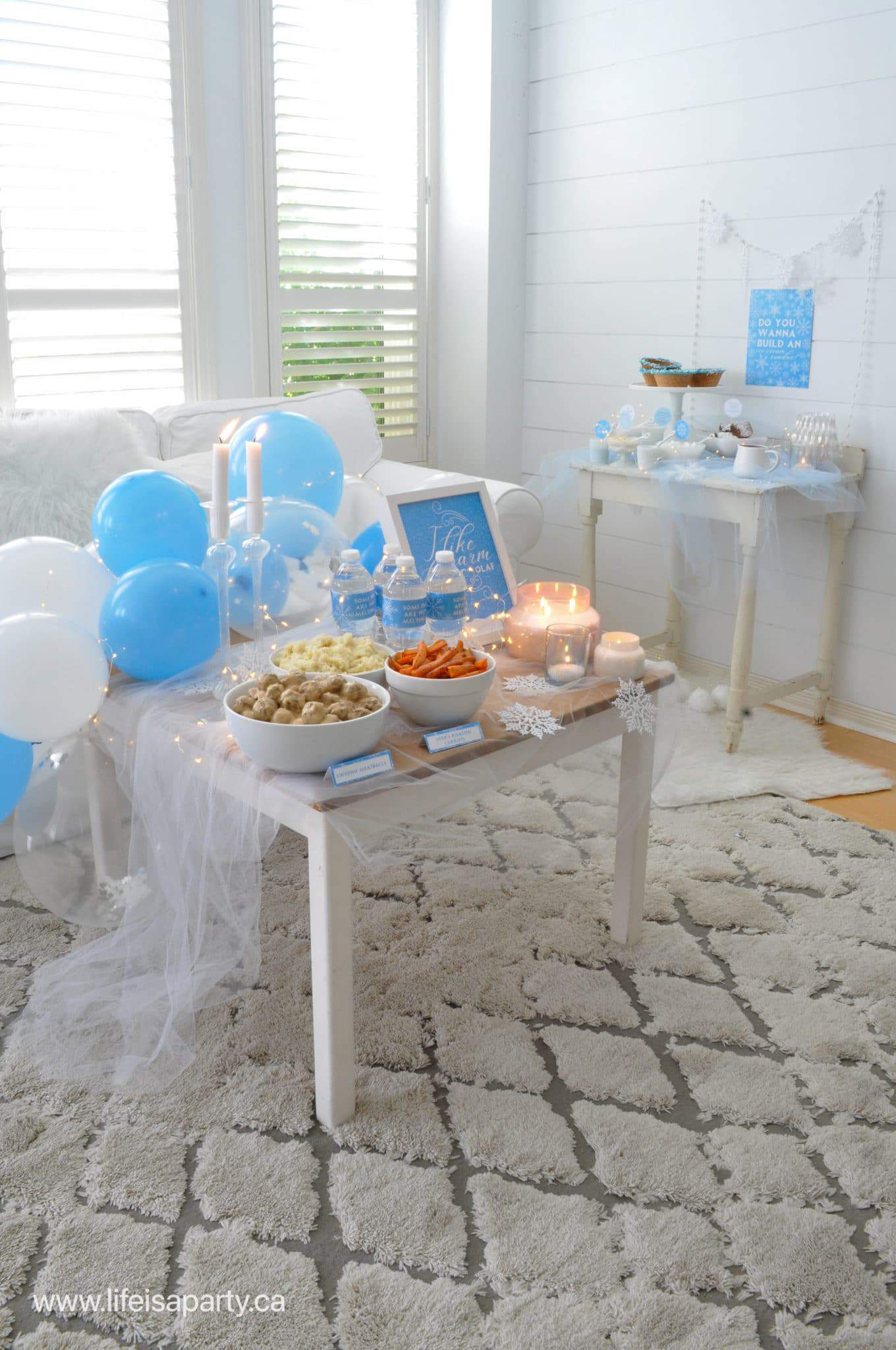 Frozen Themed Party -Dinner and Movie Night - Life is a Party