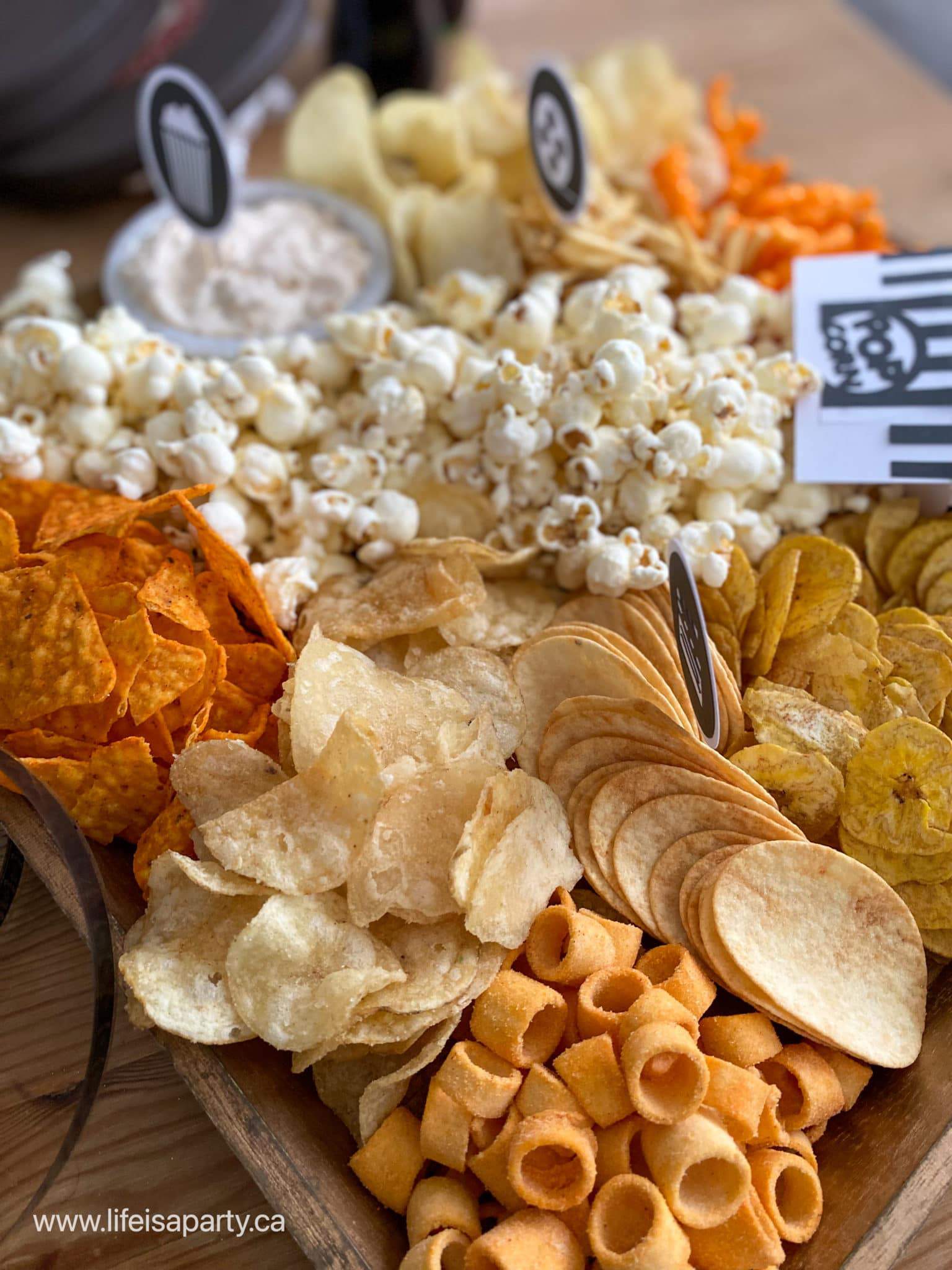 Chip Charcuterie Snack Board - Life is a Party