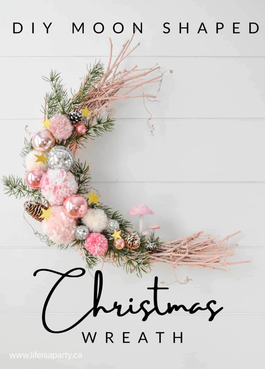 DIY Cresent Moon Wreath - Life is a Party