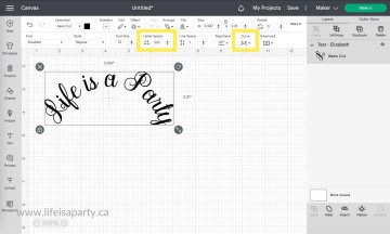 How To Connect Cursive Letters On Cricut - Life is a Party
