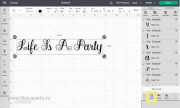 How To Connect Cursive Letters On Cricut - Life is a Party