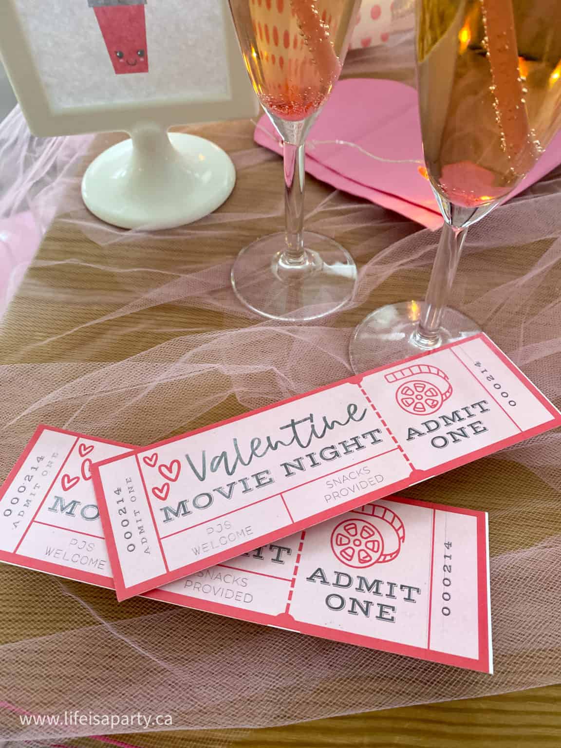 Valentine's Day Movie Night With Free Printables - Life is a Party