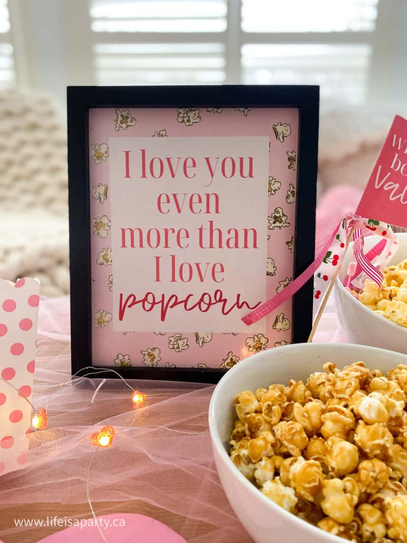 Valentine's Day Movie Night With Free Printables - Life is a Party
