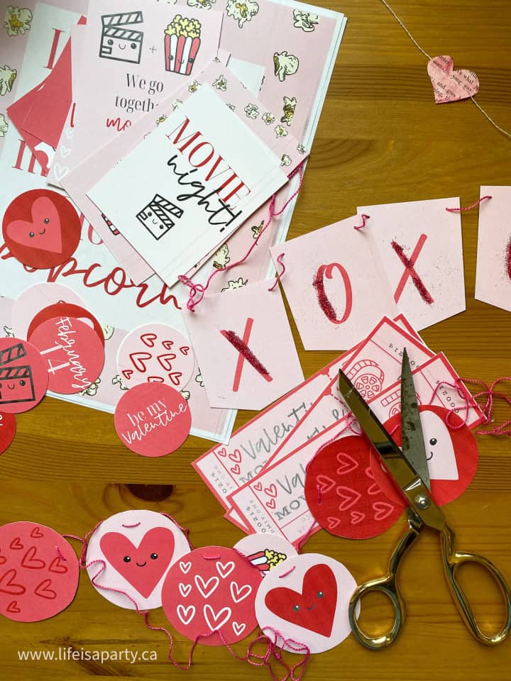 Valentine's Day Movie Night With Free Printables - Life is a Party