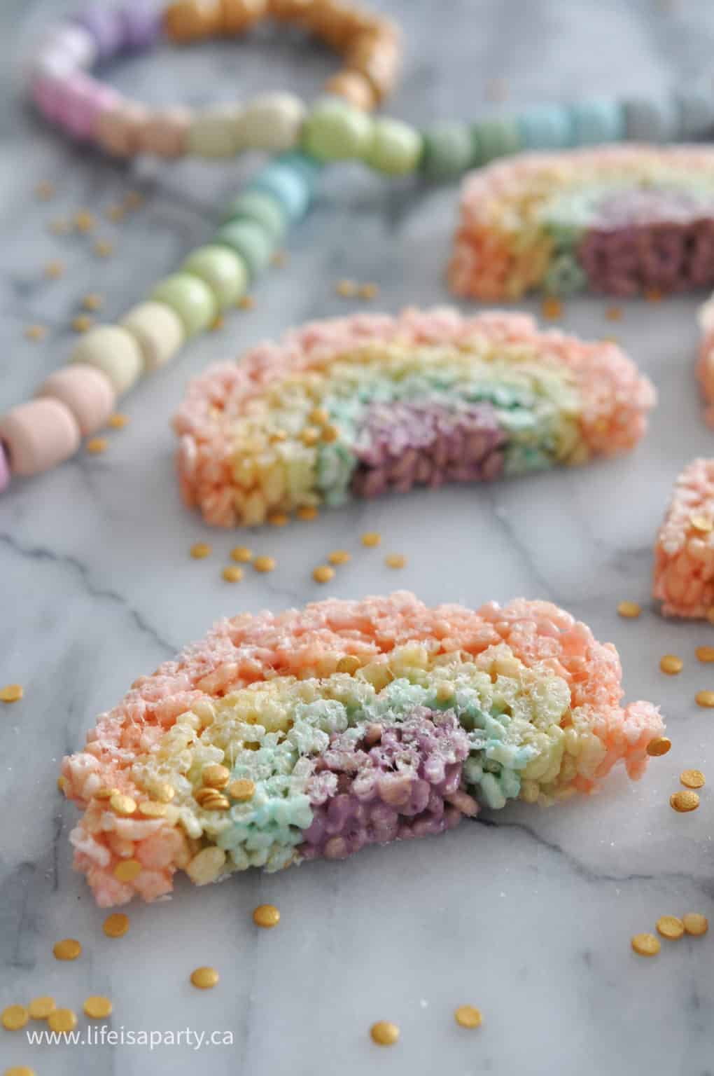 Rainbow Rice Krispies - Life is a Party