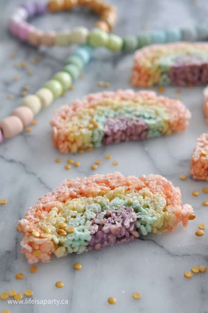 Rainbow Rice Krispies - Life is a Party