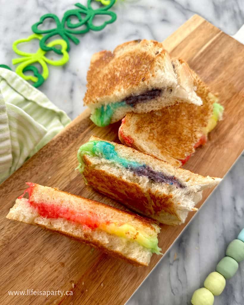Rainbow Grilled Cheese Recipe - Life is a Party