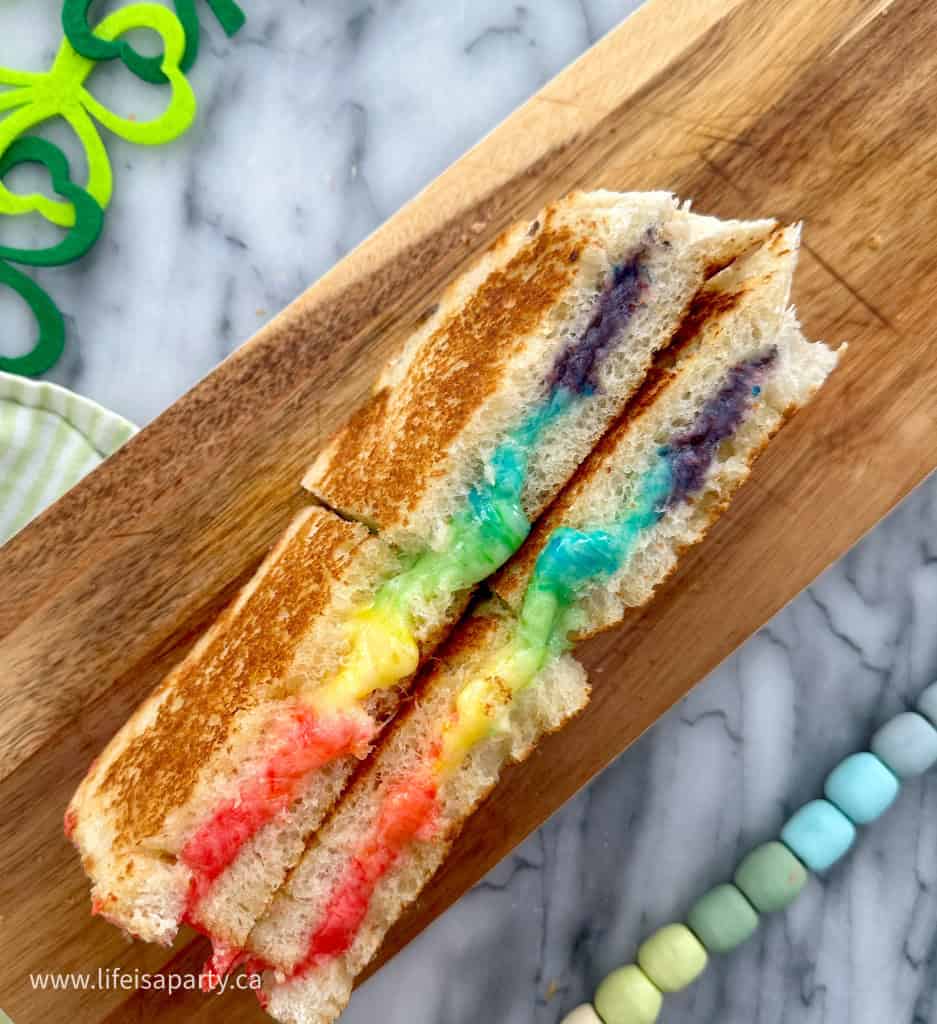 Rainbow Grilled Cheese Recipe - Life is a Party