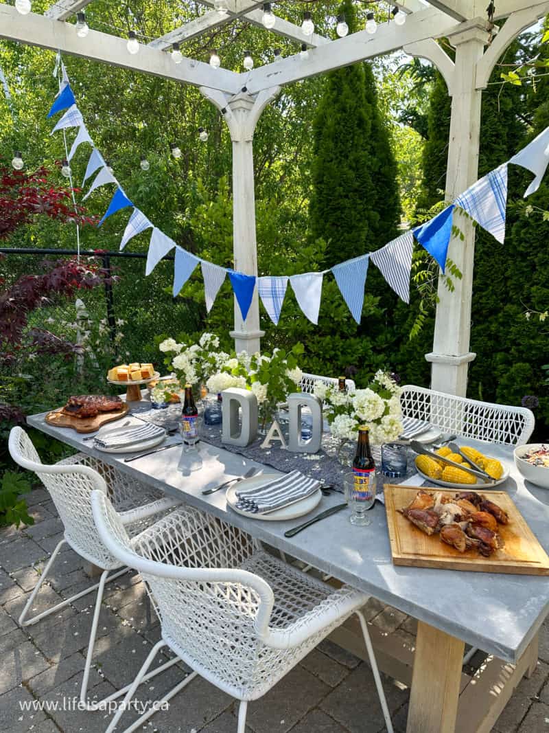 Easy Father's Day Table Setting Ideas - Life is a Party