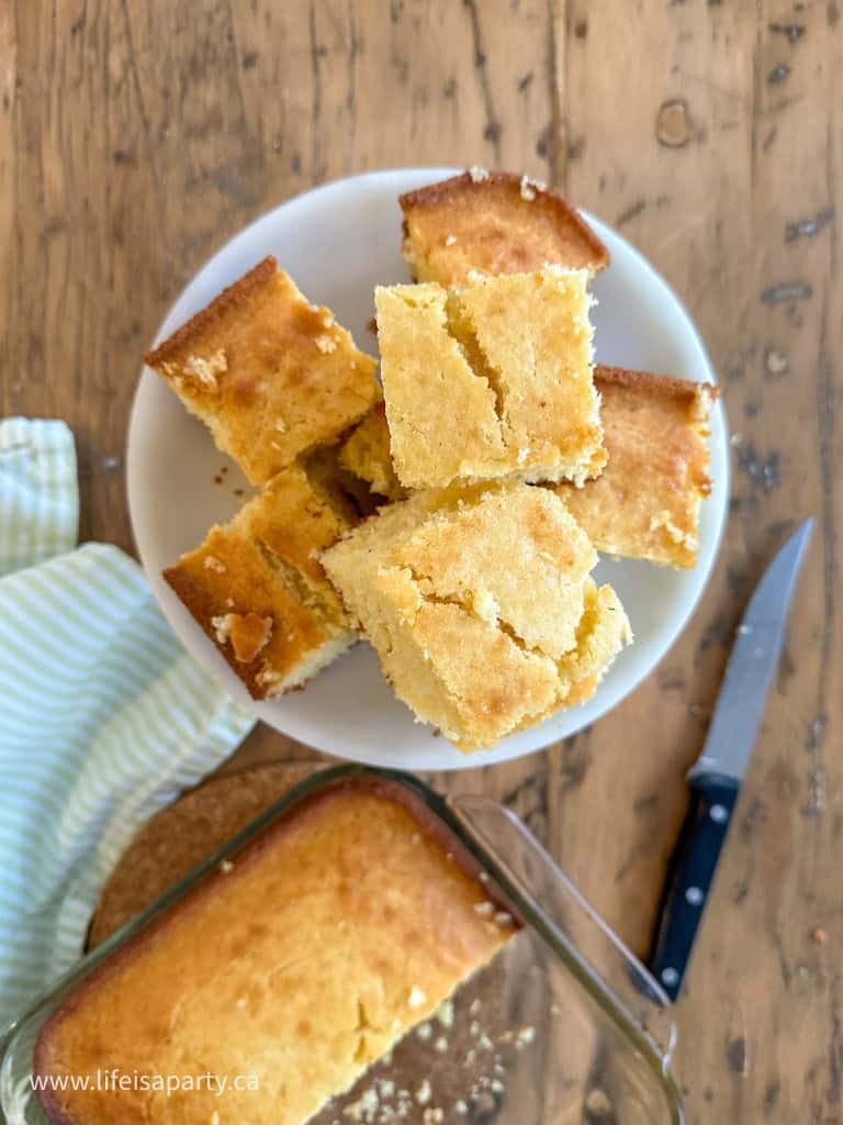 The Best Sweet Cake-Like Cornbread Recipe - Life is a Party
