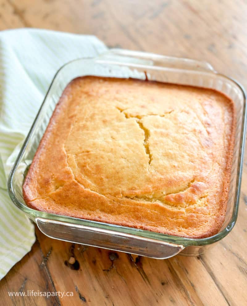 The Best Sweet Cake-Like Cornbread Recipe - Life is a Party