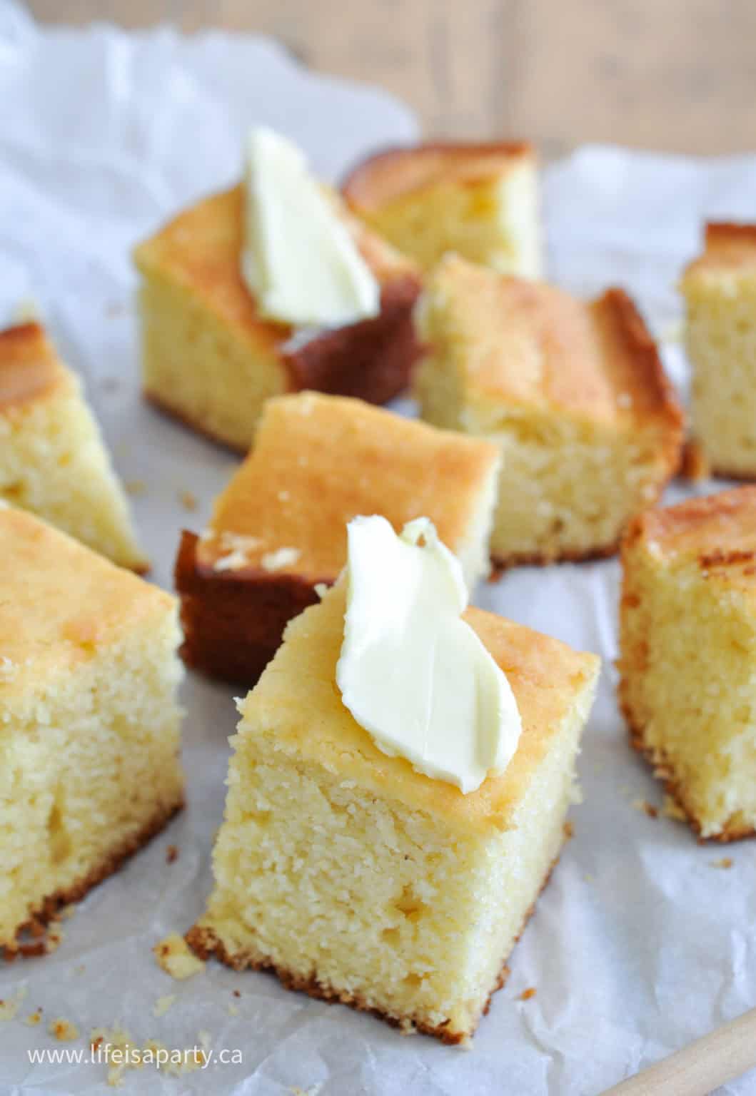 The Best Sweet Cake-Like Cornbread Recipe - Life is a Party