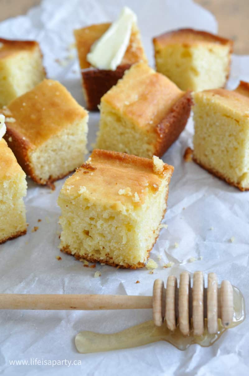 The Best Sweet Cake-Like Cornbread Recipe - Life is a Party
