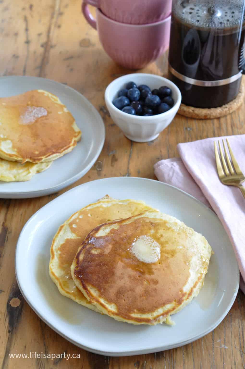Easy Small Batch Pancakes For Two Recipe - Life is a Party