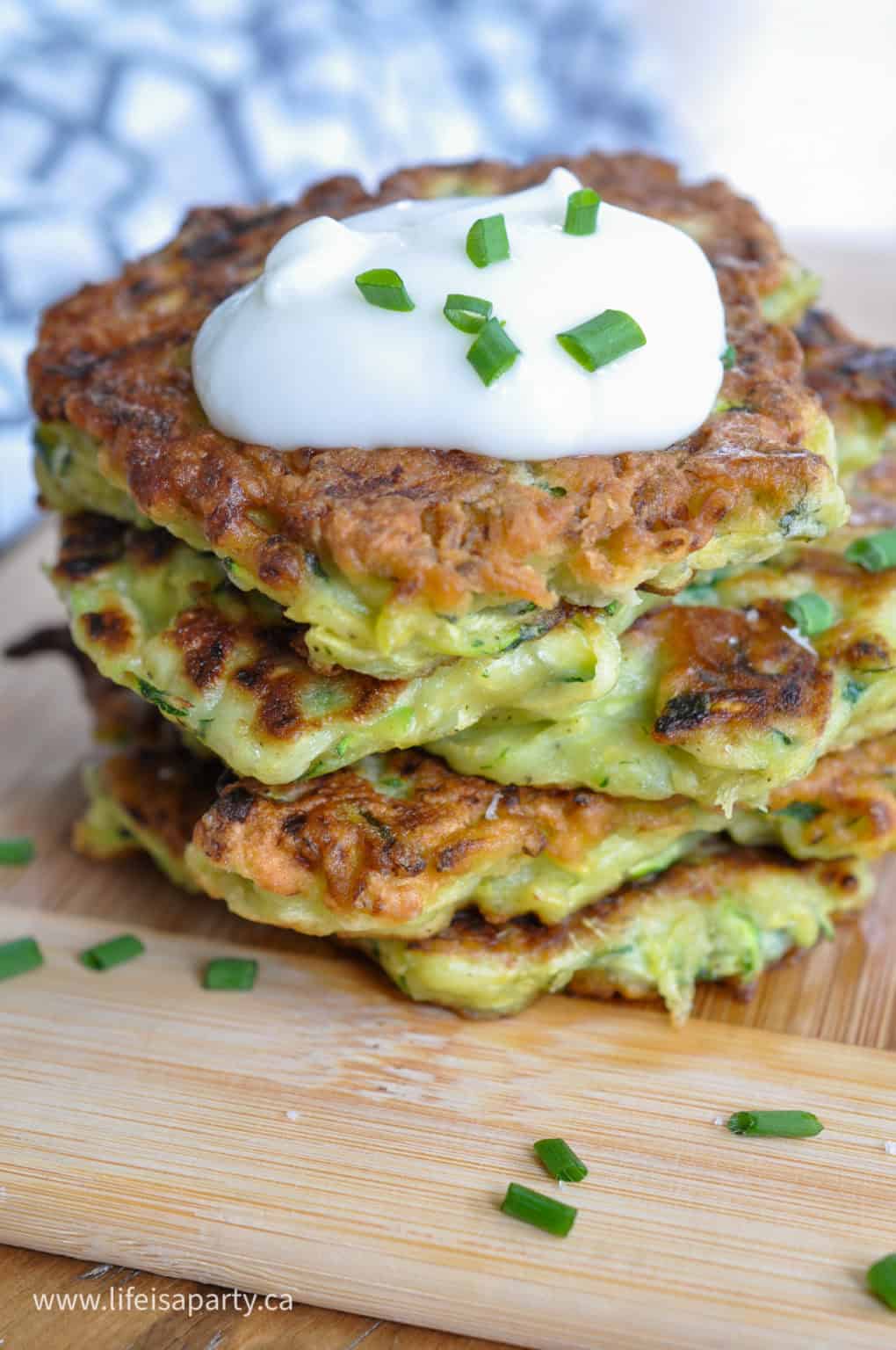 Easy Zucchini Pancakes Recipe - Life is a Party