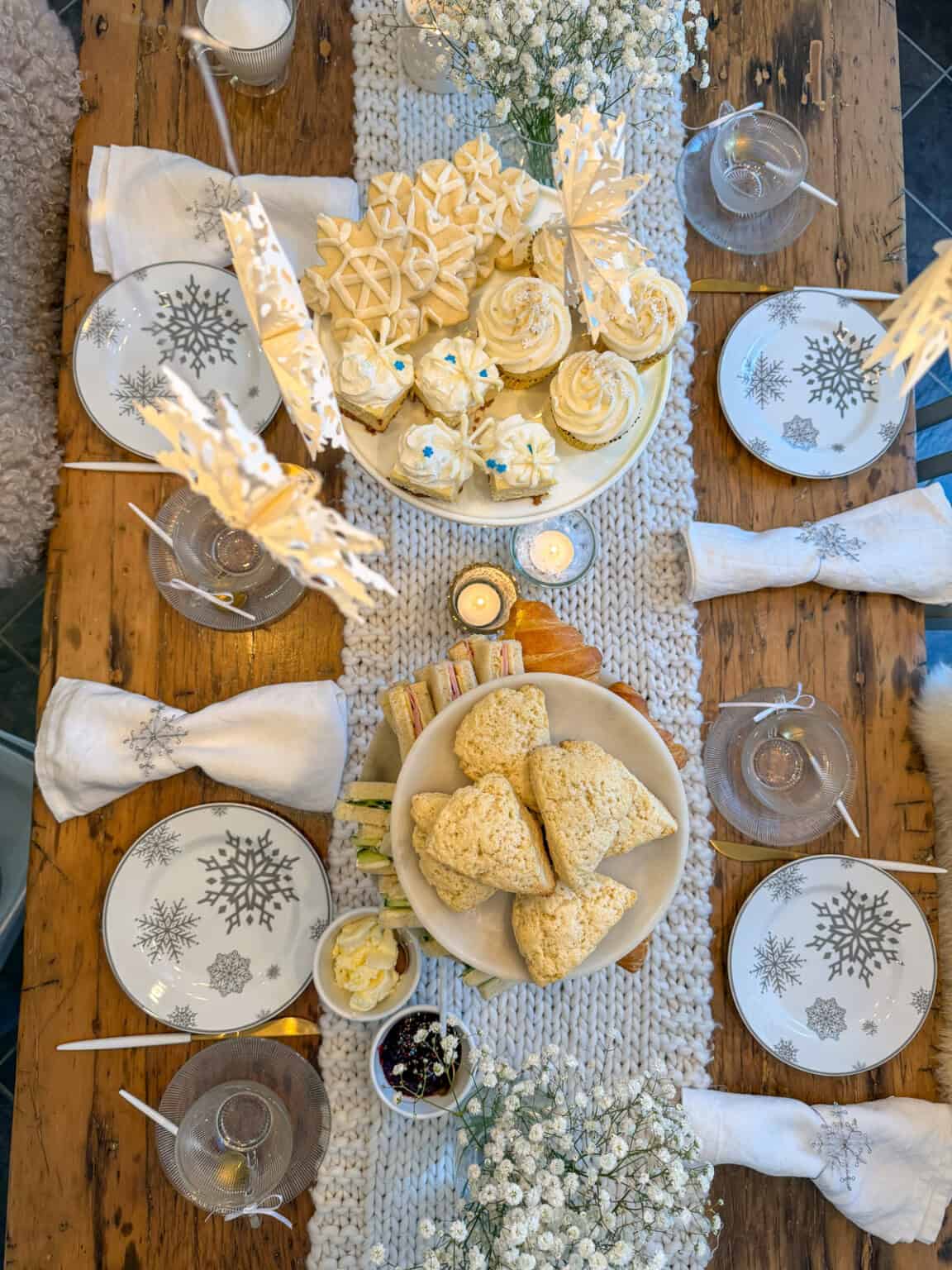 Winter Tea Party: Snowflake Theme Decor and Menu - Life is a Party